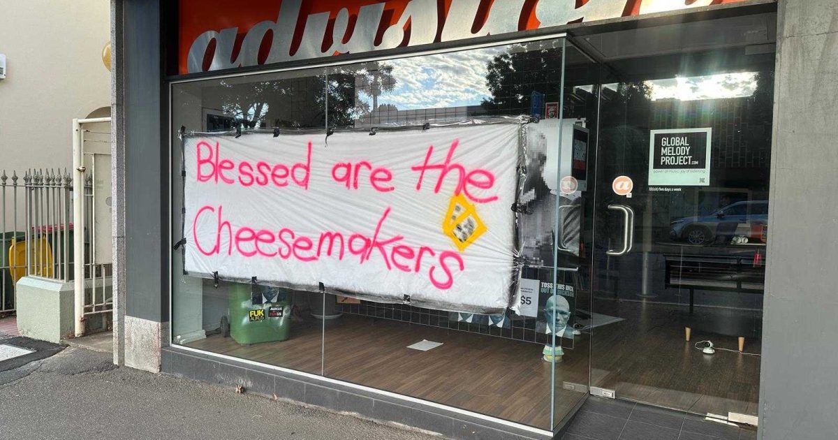 'Blessed are the cheesemakers': Controversial 'Nazi' artwork in Wagga ...